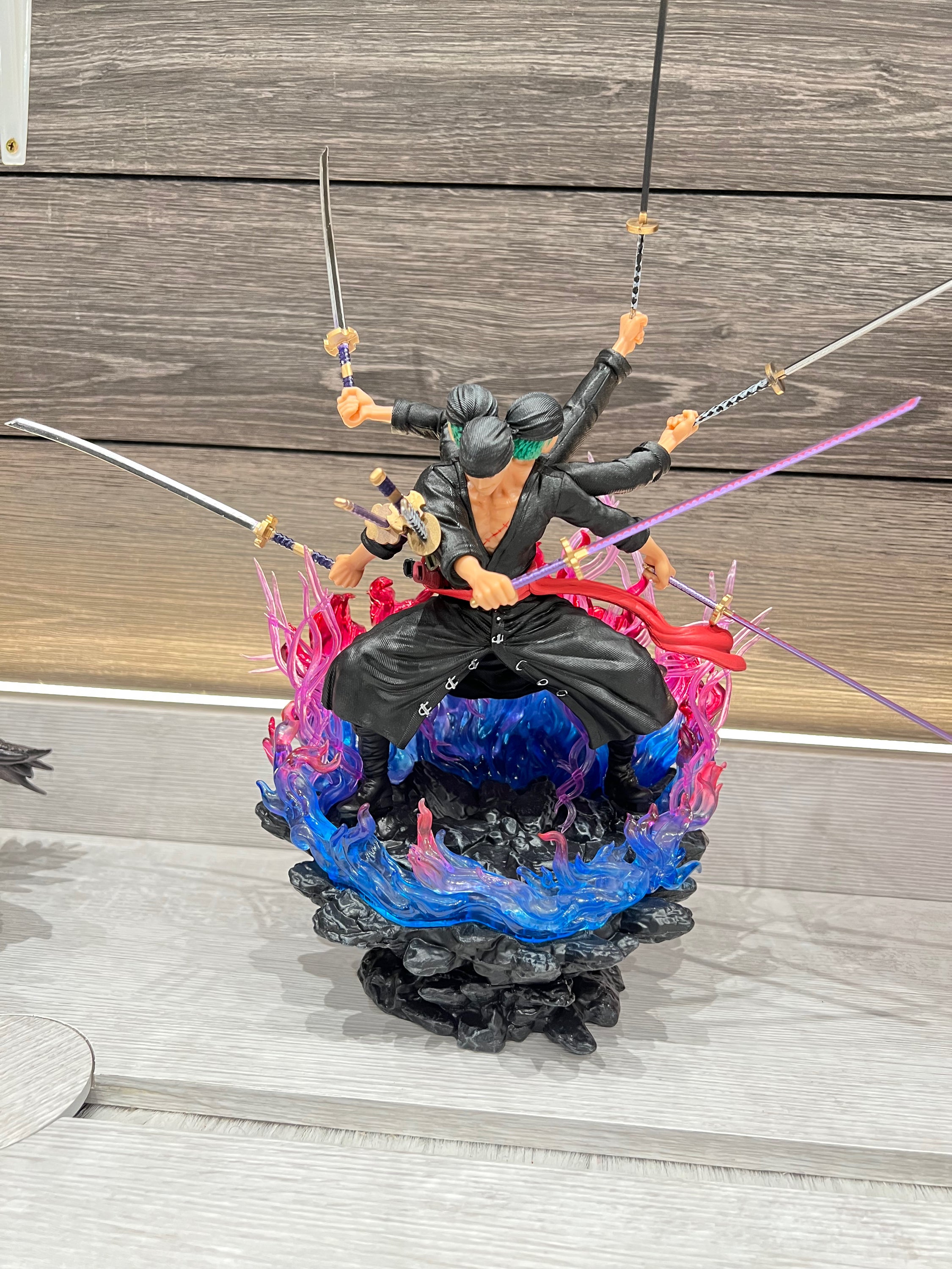 3 Roronoa Zoro Three Heads and Six Arms Nine Knives Flow Asura Statue ...
